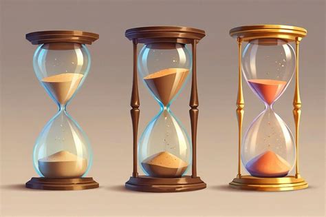 Realistic Sand Watch Hourglass Shapes Clock Premium Ai Generated Image