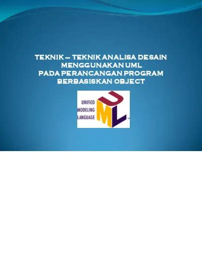 Think Different Materi PBO Use Case Dan Class Diagram Uml Use Case