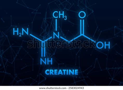 Creatine Structural Chemical Formula Plexus Background Stock Vector Royalty Free 2583024943