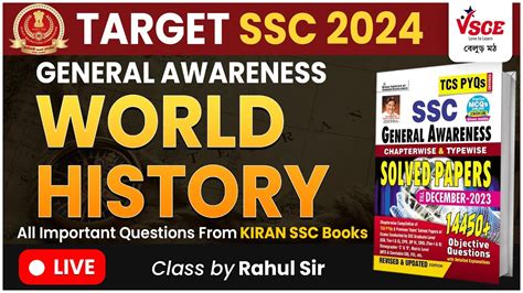 Complete World History Ssc Cgl Chsl Mts Exam 2024 Kiran Gs Book Pyq Vsce Academy Ssc