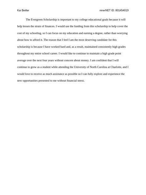 Uncc Scholarship Pdf