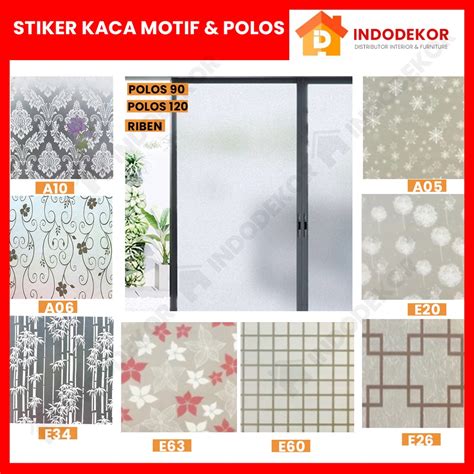 Jual Stiker Kaca Sandblast Sunblast Sanblast Sticker Kaca Buram Motif