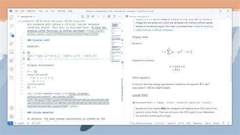 vs code math to image write latex math equations in github markdown