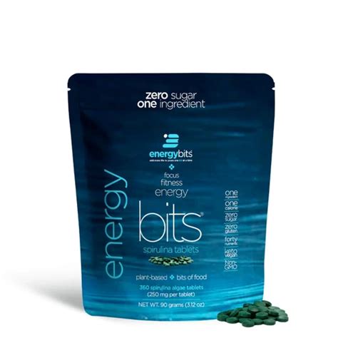 Energybits® Small Bag 360 Tablets Organic Spirulina Algae Tablets