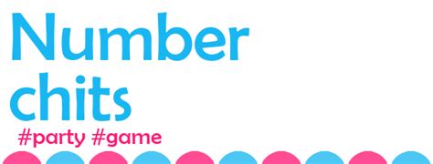 Number Chits Game General Adult Party