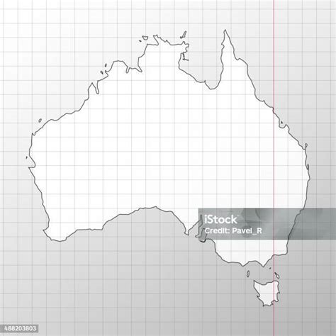 Australia Map In A Cage On White Background Vector向量圖形及更多人類居住地圖片 人類居住