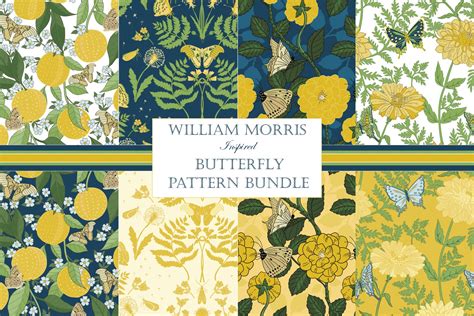 William Morris Butterfly Patterns Ii Masterbundles