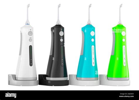 Colored Dental Oral Irrigators Portable Water Flossers 3d Rendering