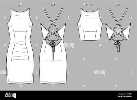 Mini Dress Halter Top Dress Stock Vector Images Alamy