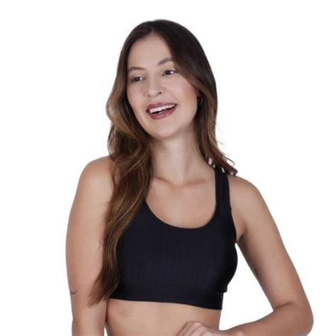 Top Fitness Bojo Removível D Cropped Academia Sustentação TOP NICOLE Bella da Serra
