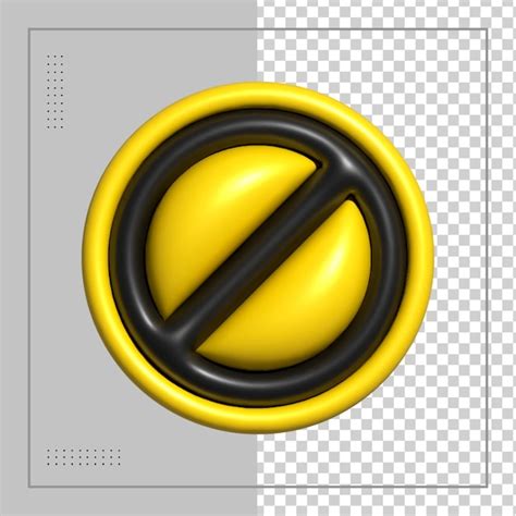 Premium Psd 3d Represents Warning And Prohibition Three Dimensional Rendering