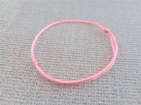 Soft Pink Bracelet Light Pink String Fancy Light Pink String Lucky Bracelet Braid Bracelet