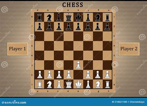 Illustration Of Chessboard With Pieces Online Game Stock Illustration