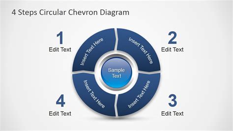 4 Steps Circular Chevron Powerpoint Diagram Template Powerpoint Chevron Templates Powerpoint