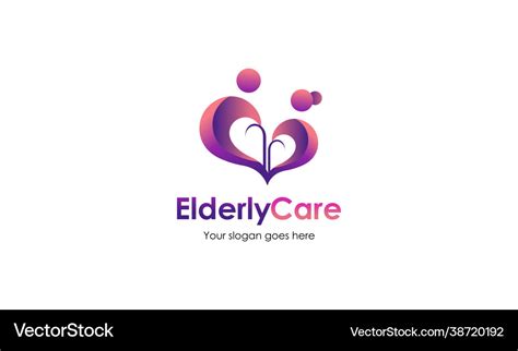 Elderly Care Logo Design Best Royalty Free Vector Image