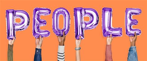 Hands Showing People Balloons Word Premium Photo Rawpixel