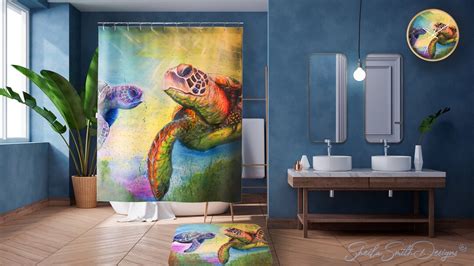 Soft Turtle Bath Mat Turtle Bathroom Decor Turtle Bath Mat Salt Life