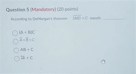 solved question 5 mandatory 20 points according to