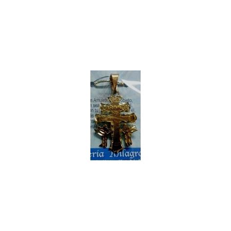 Amuleto Cruz De Caravaca S Cristo Tumbaga Dorada 3 5 Cm Tienda