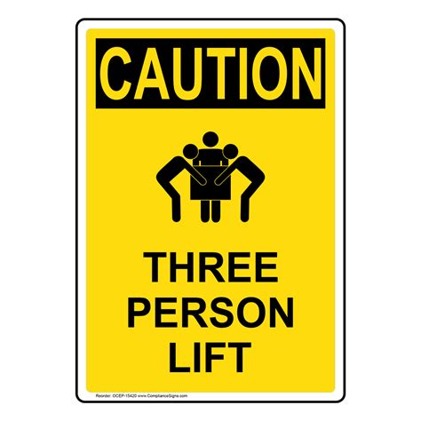 Osha Be Careful Bend Knees When Lifting Sign W Symbol Enspa