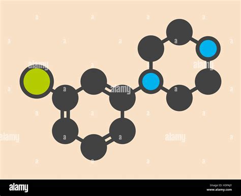 Méta Chlorophenylpiperazine Mcpp Molécule Psychotrope Formule Topologique Stylisé Structure