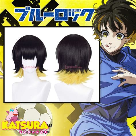 Peluca Meguru Bachira Blue Lock Katsura Cosplay