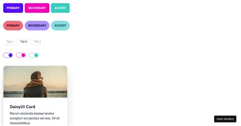 React Daisyui Example Forked Codesandbox