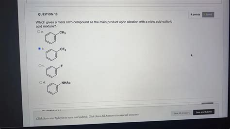 Solved Which Gives A Meta Nitro Compound As The Main Product