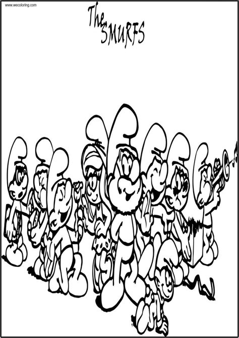 The Smurfs All Free Printable Coloring Page Wecoloringpage