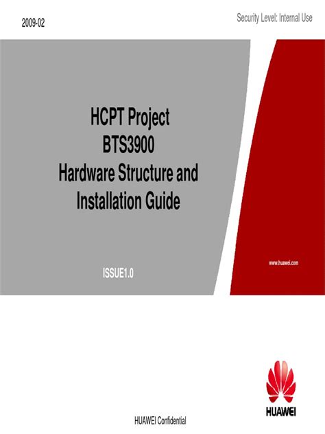 Hcpt Project Bts3900 Hardware Structure And Installation Guide V4 Pdf Pdf Electrical