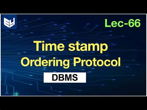 Time Stamp Ordering Protocol In Database Dbms