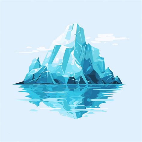 Cartoon Iceberg Iceberg Underwater View High Quality Illustration Of