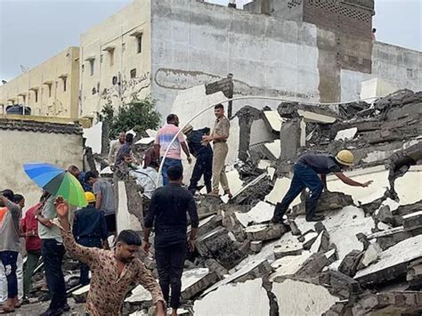 1 Dead Many Feared Trapped After 6 Storey Building Collapses In Gujarat