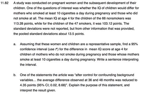 Solved Find An Exact 95 Confidence Interval Use T For