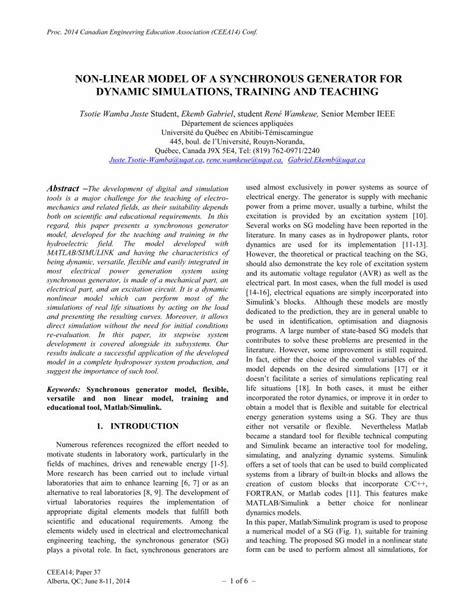 pdf non linear model of a synchronous generator for … dokumen tips
