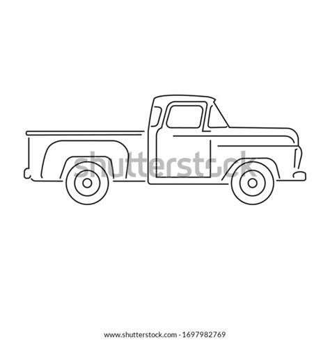 Pick Truck Line Art Logo Over 124 Royalty Free Licensable Stock