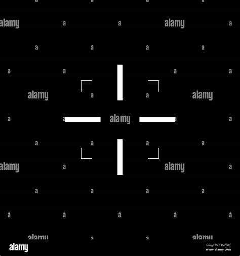 Futuristic Gui Cross Target Aim Sight Hud Reticle Cyberpunk Aesthetics Stock Vector Image