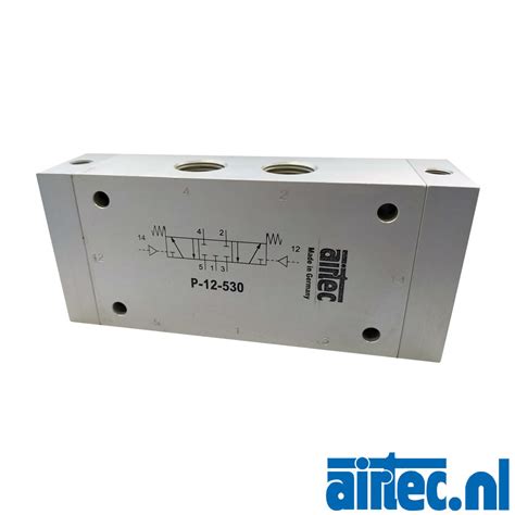 P 12 530 - 5/3-Wege Pneumatikventil, G 1/ 2, Mittelstellung geschlossen