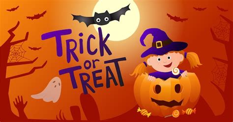 Halloween süßes oder saures banner-design. banner für social-media ...