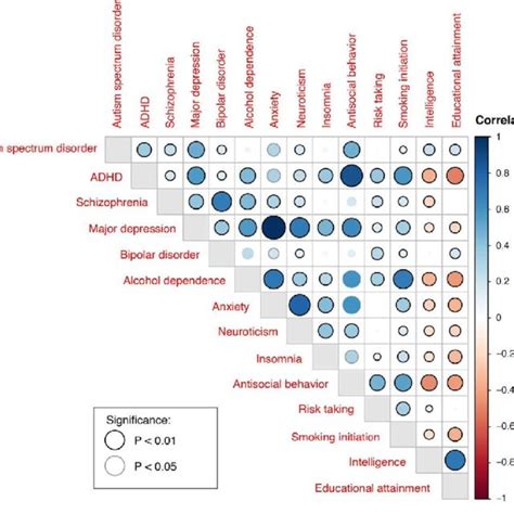 Overview Of The Genetic Correlations Based On The Gwas Summary Statistics Download Scientific