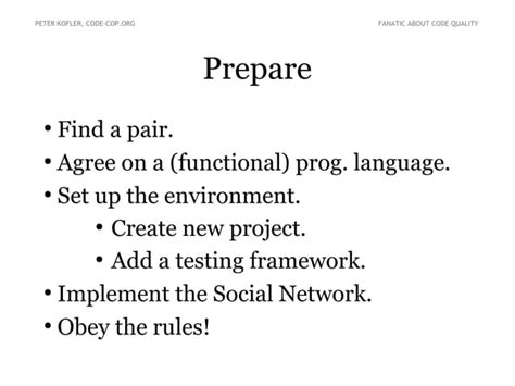 Coding Dojo Functional Calisthenics 2016 Ppt