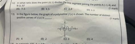 12 in what ratio does the point 0 1 divides the line segment joining t