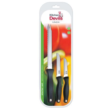 Kitchen Devils Control 3 Piece Knife Starter Set