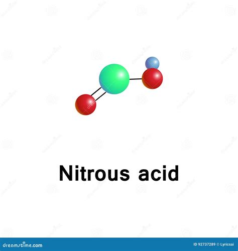 Nitrous Acid Molecular Formula Stock Vector Illustration Of Oxide