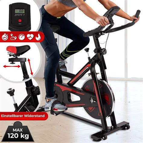 Vendomnia Heimtrainer Fitnessbike Mit Lcd Display Pulsmesser Sitz Und