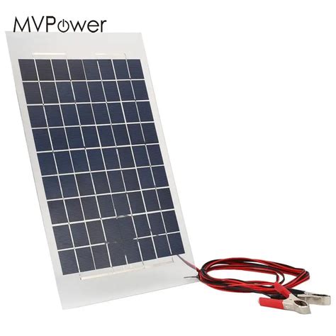 MVpower 12V 10W Solar Charger Panel External Portable Battery Pack Car