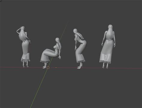 Nico Robin Multiple Poses One PieceБесплатный OBJ для 3D печать