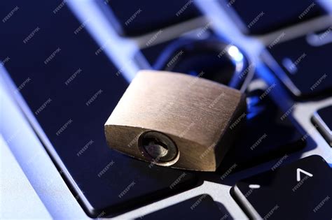 Premium Photo Cyber Safety Concept Lock On Computer Keyboard