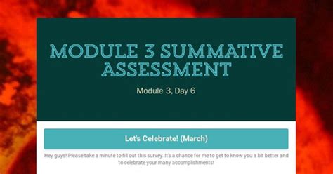 Module 3 Summative Assessment Smore Newsletters
