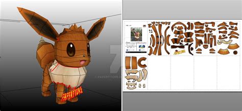 Eevee Papercraft V2 By Paperttore On Deviantart